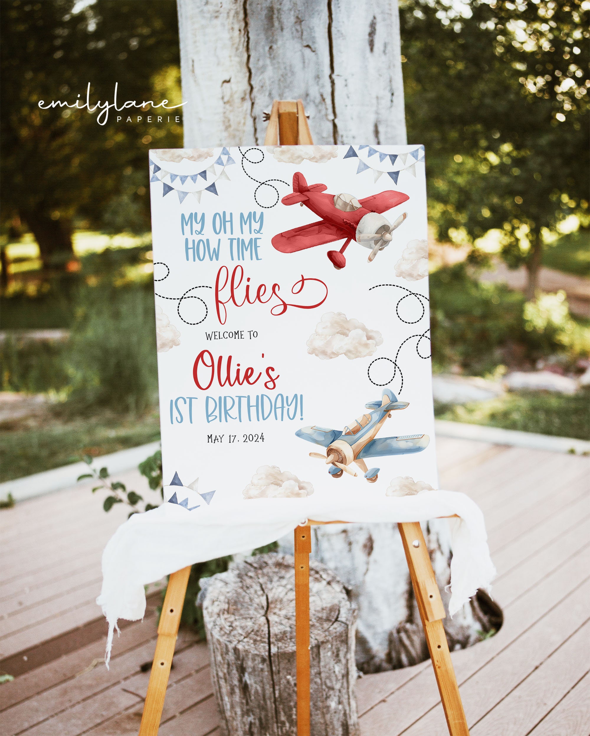 Airplane 1st Birthday Welcome Sign, Airplane Birthday Welcome Sign, 1st ...