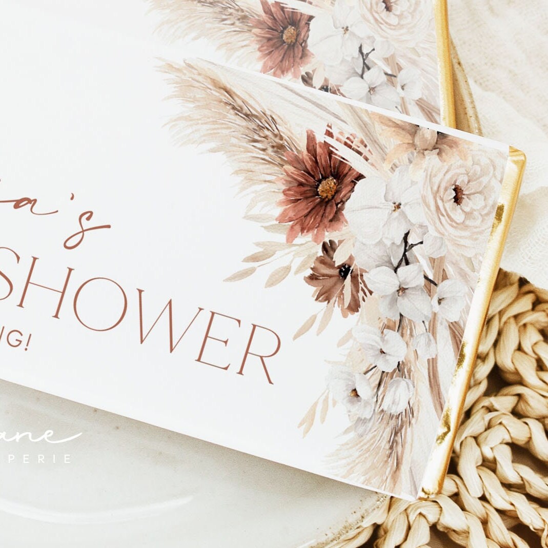 Boho Chocolate Bar Wrapper Boho Floral Candy Bar Wrapper - Etsy