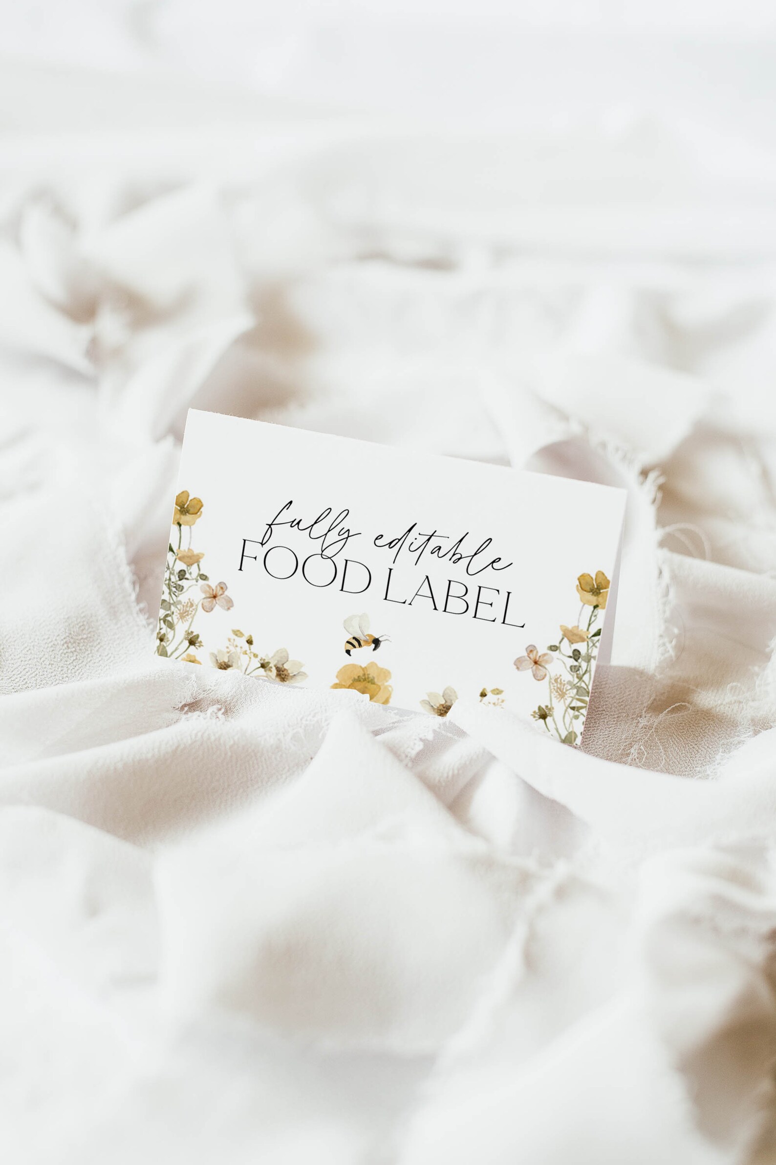 Editable Food Labels Bee Food Label Card Bee Baby Shower - Etsy
