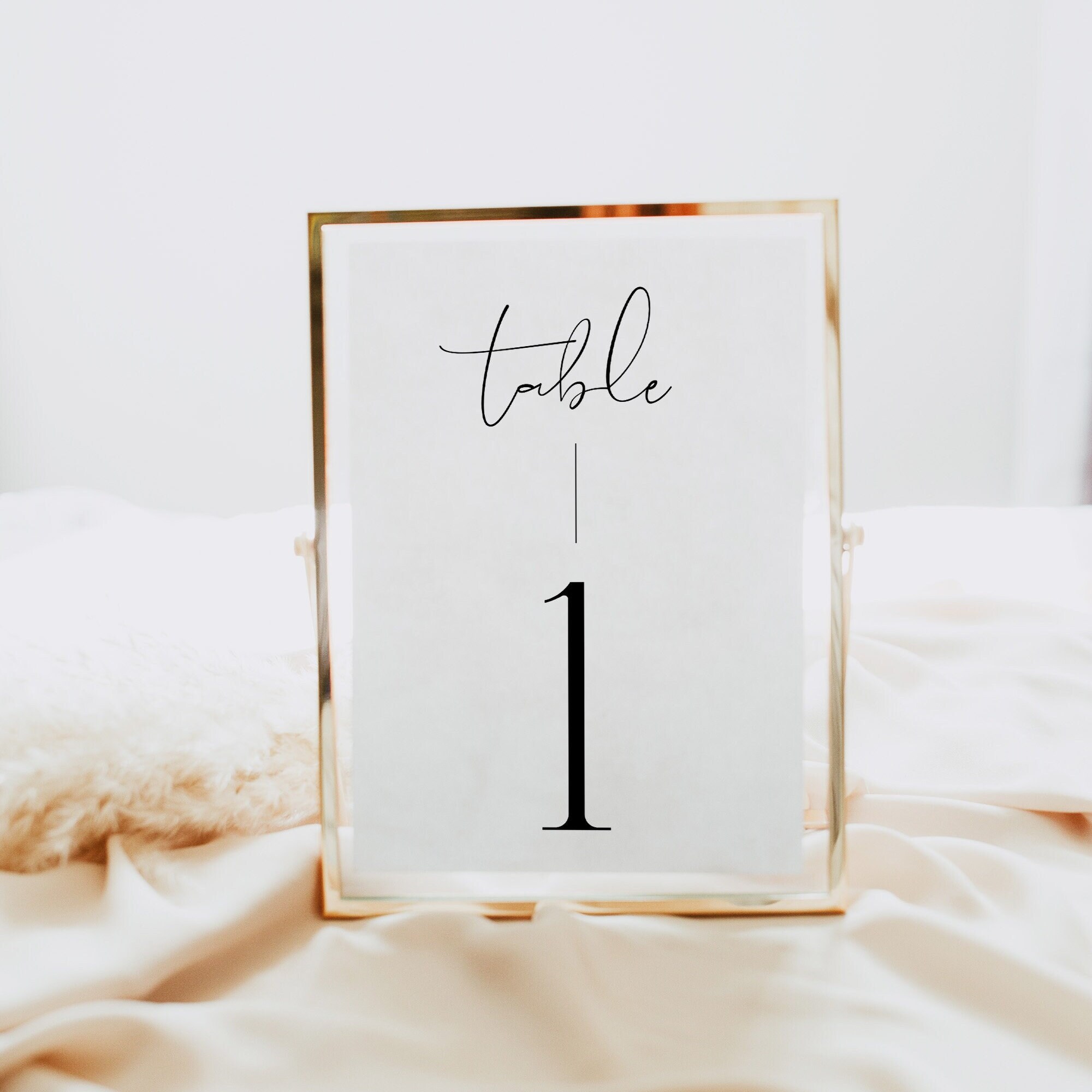 Modern Wedding Table Numbers Printable Table Numbers | Etsy