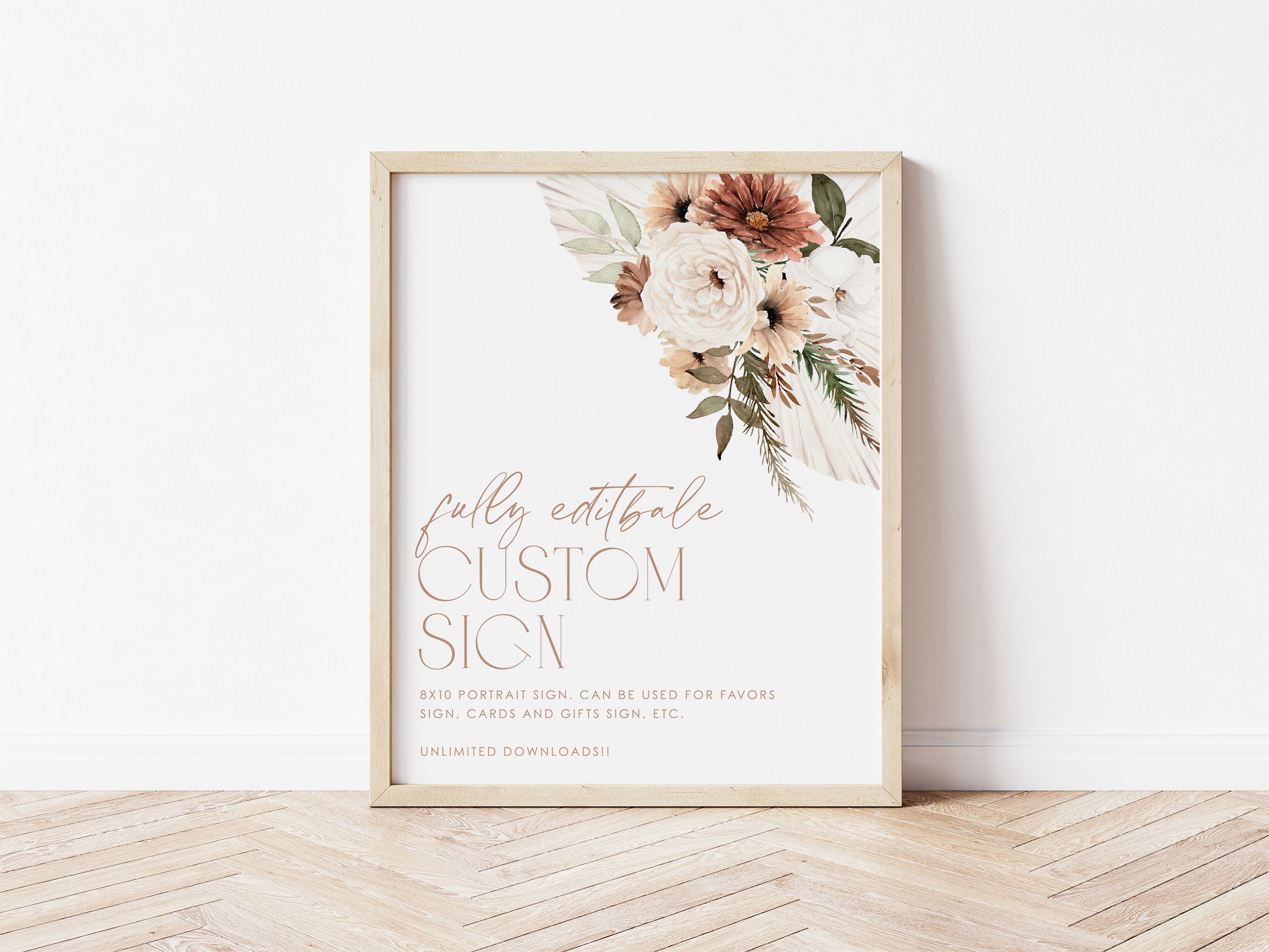 Boho Baby Shower Editable Custom Sign Boho Custom Sign Boho - Etsy