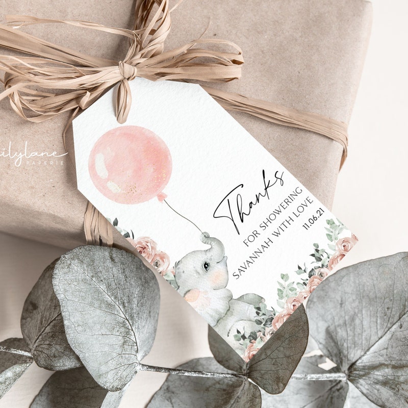 Elephant Favor Tag - Etsy