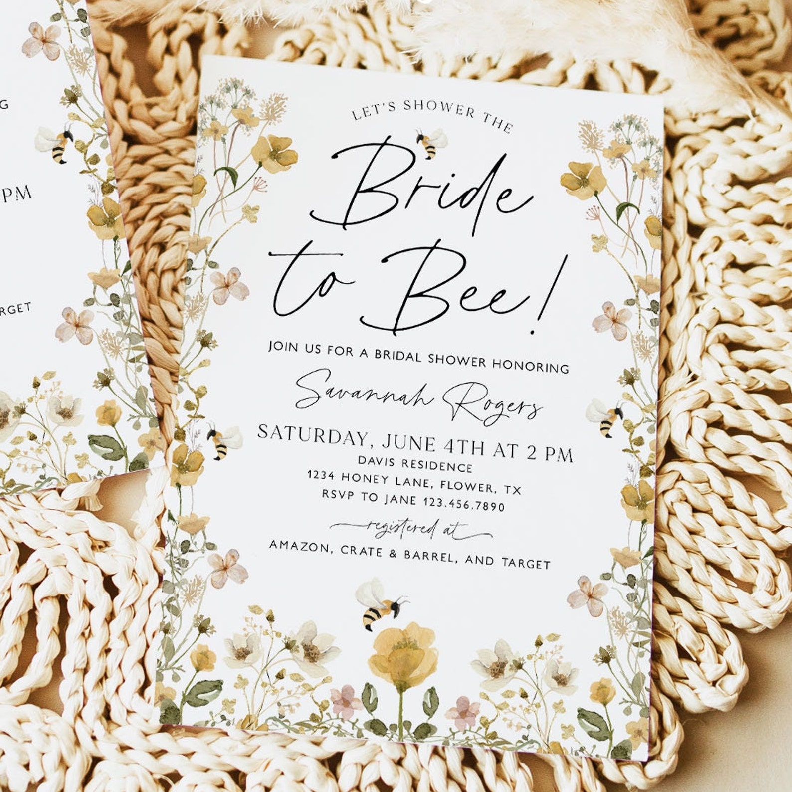 Bride to Bee Bridal Shower Invitation Bee Bridal Shower - Etsy