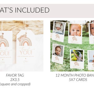 Boho Rainbow Birthday Invitation Bundle Rainbow First - Etsy Canada