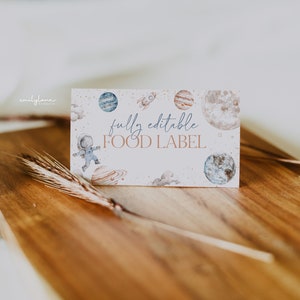 Space Food Labels, Outer Space Food Label Card, Fist Trip Around the ...