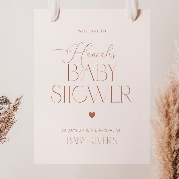 Pink Baby Shower Welcome Sign - Etsy