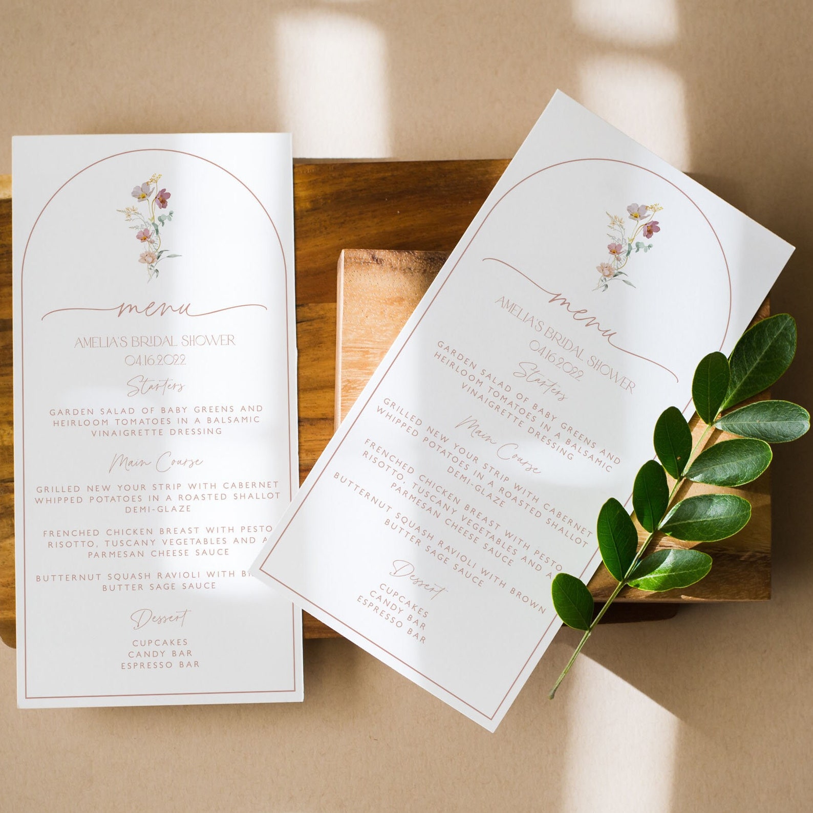 Wildflower Menu Template Printable Bridal Shower Menu Floral - Etsy