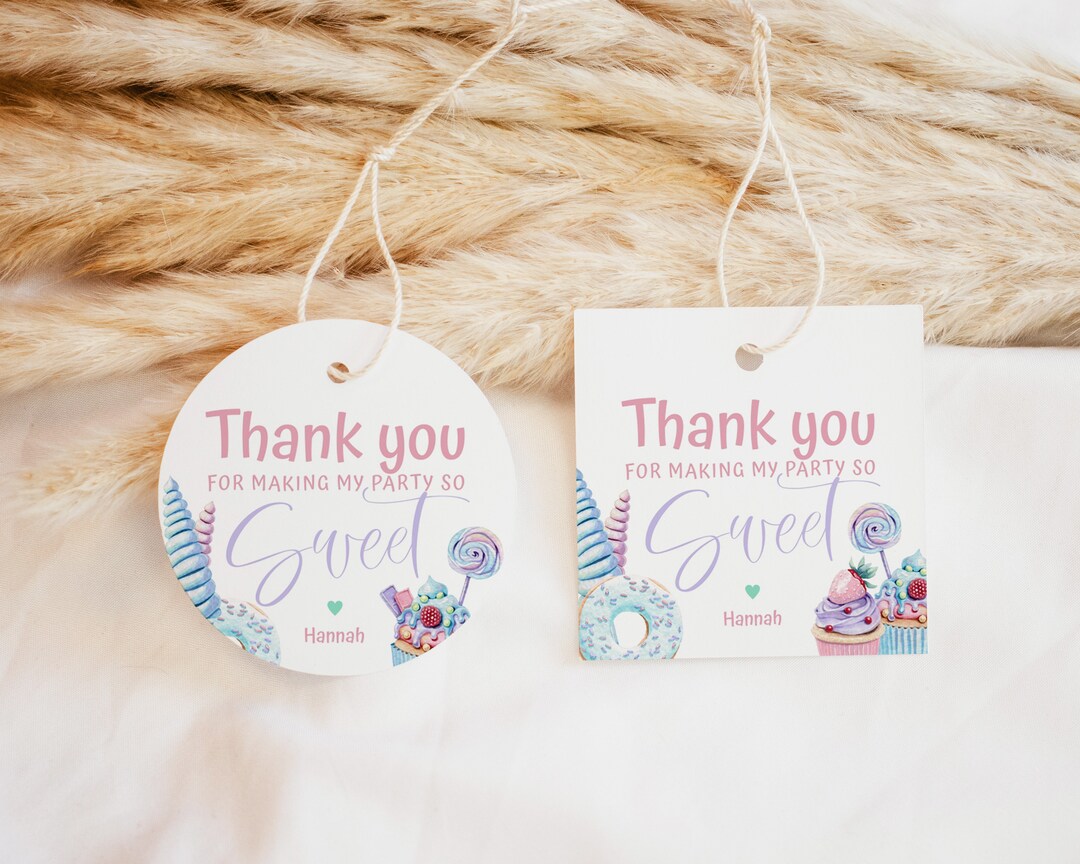 Sweet One Thank You Favor Tag Sweet One Birthday Thank You - Etsy