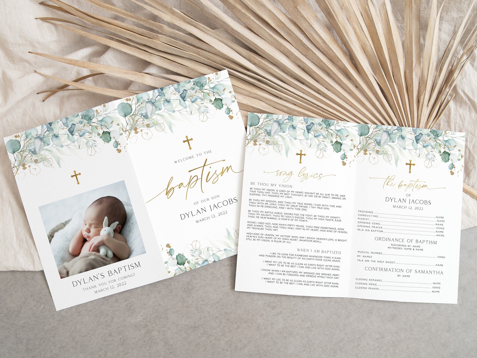 Baptism Programs, Printable Christening Program Template, Printable ...