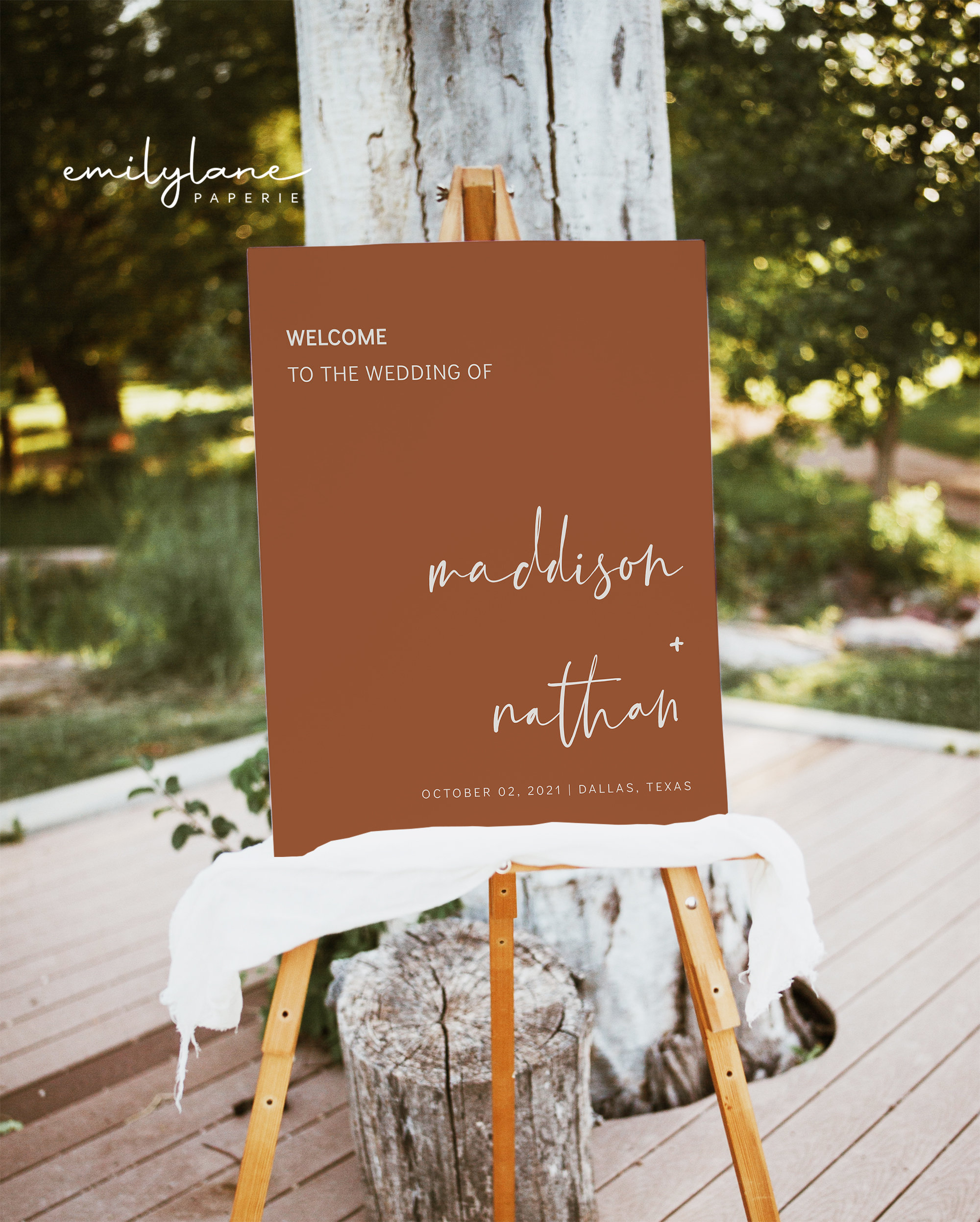 Burnt Orange Wedding Welcome Sign Terracotta Wedding Welcome - Etsy