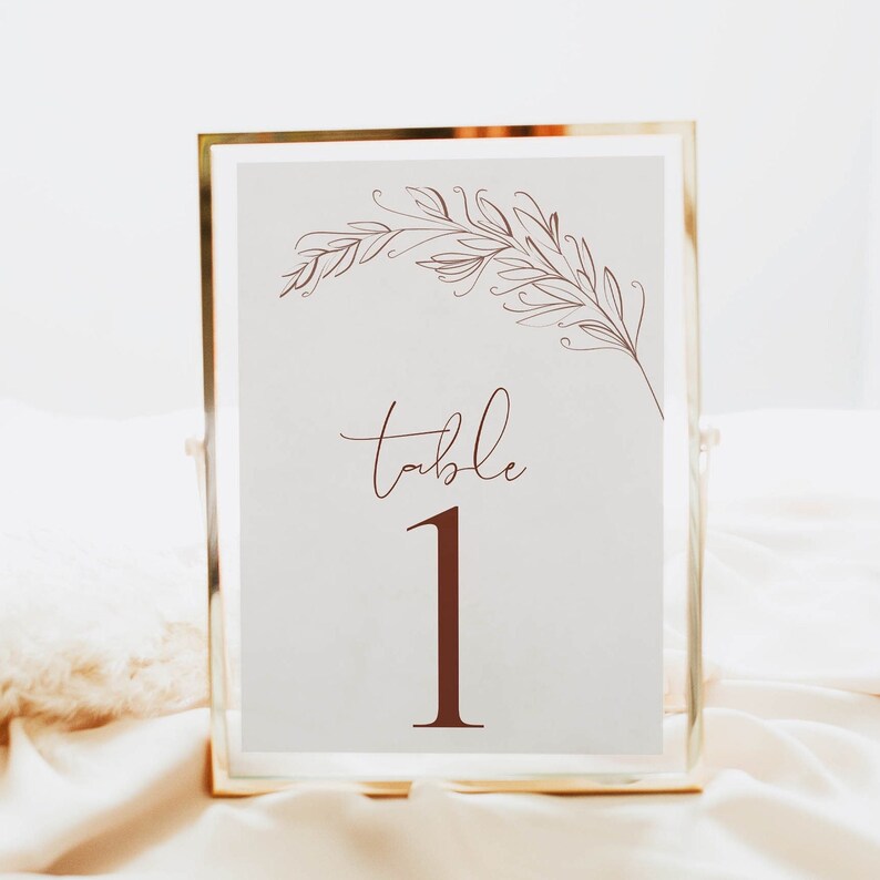 Printable Table Numbers Template Boho Wedding Table Numbers - Etsy