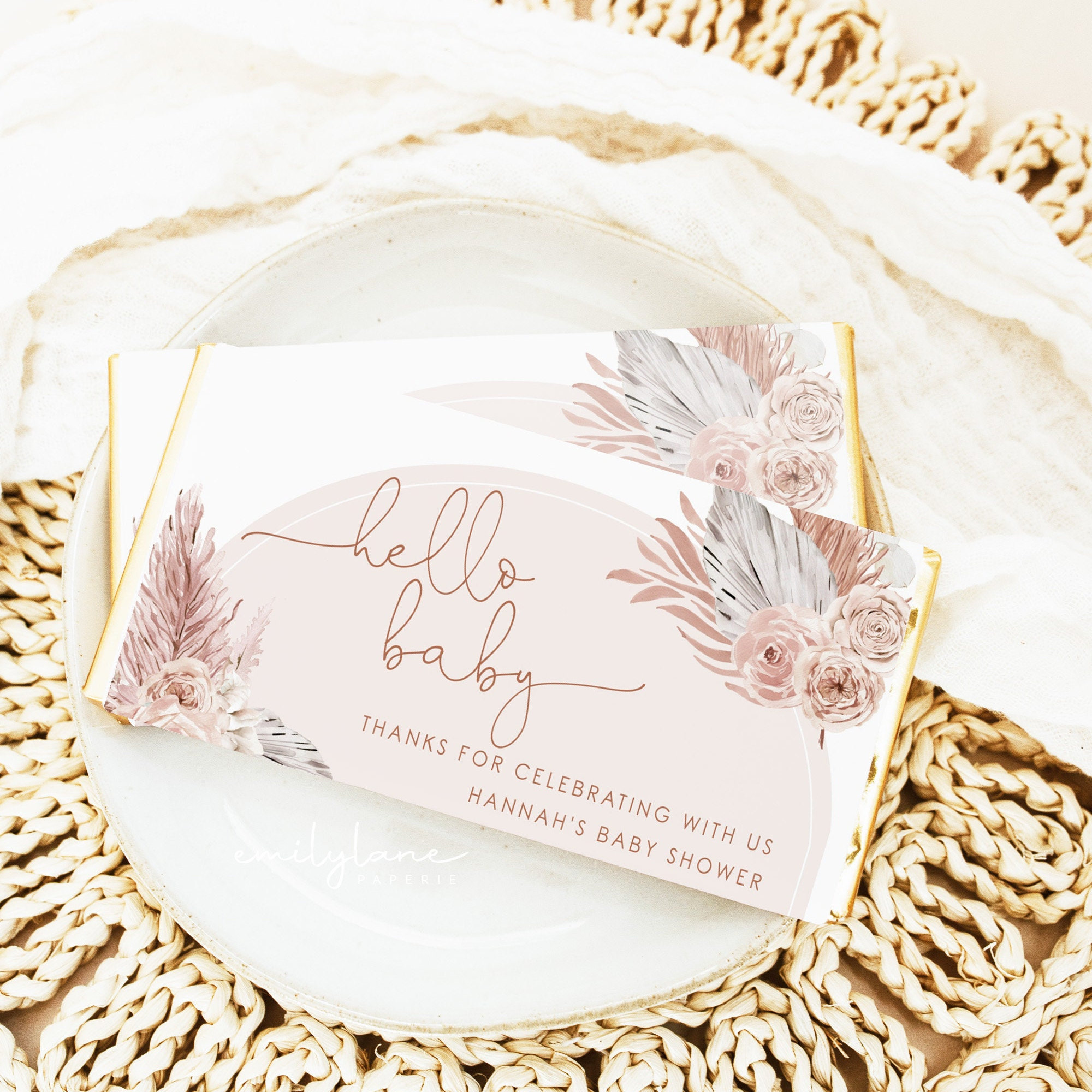 Boho Chocolate Bar Wrapper Pampas Grass Candy Bar Wrapper - Etsy