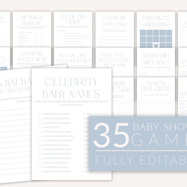 Blue Baby Shower - Etsy