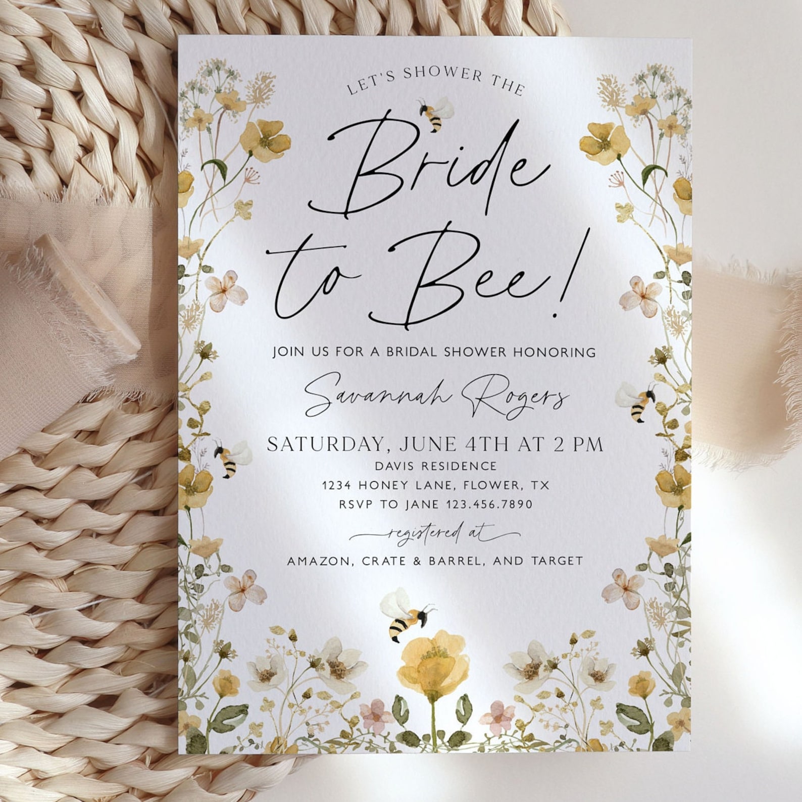 Bride to Bee Bridal Shower Invitation Bee Bridal Shower - Etsy