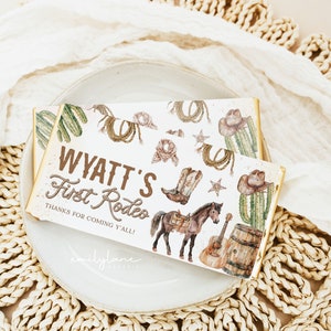 First Rodeo Chocolate Bar Wrapper, Western Candy Bar Wrapper Template ...
