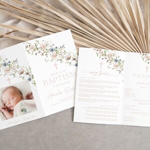 Baptism Programs, Printable Christening Program Template, Printable ...