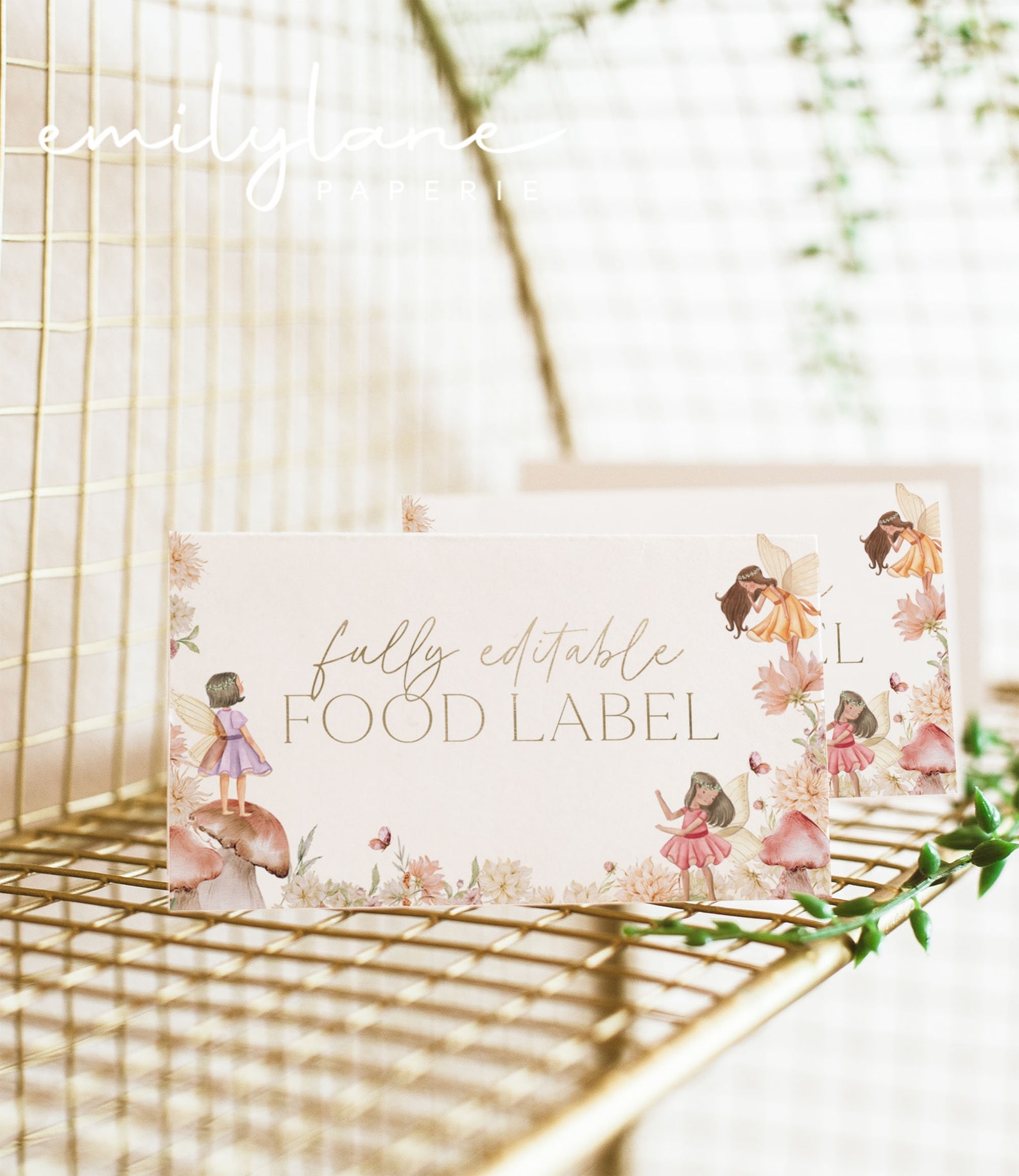 Fairy Food Labels, Fairy Garden Food Label Card, Fairy 1st Birthday ...