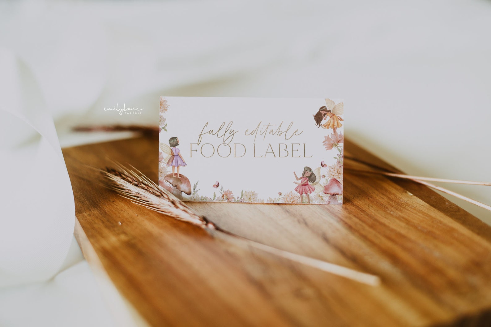 Fairy Food Labels, Fairy Garden Food Label Card, Fairy 1st Birthday ...
