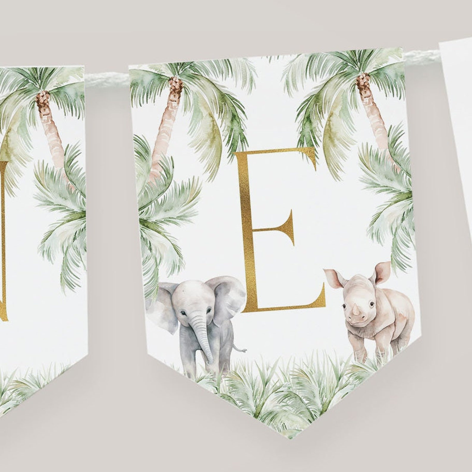 Wild One High Chair Banner Printable, 1st Birthday Banner for High ...