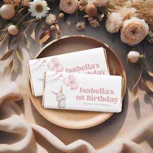 Bunny Chocolate Bar Wrapper Template, Printable Candy Bar Wrapper ...