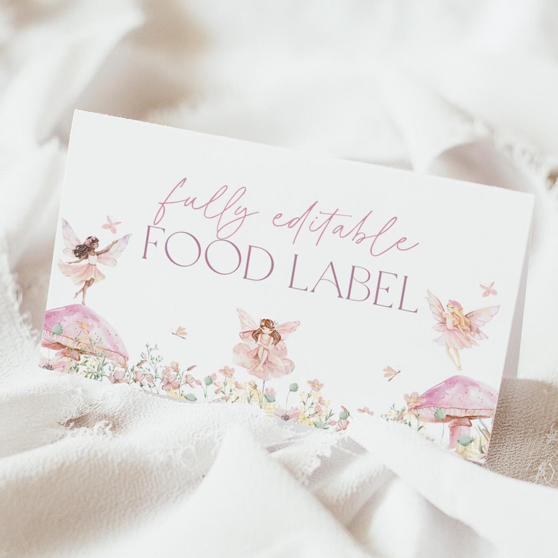 Fairy Food Labels, Fairy Garden Food Label Card, Fairy 1st Birthday ...