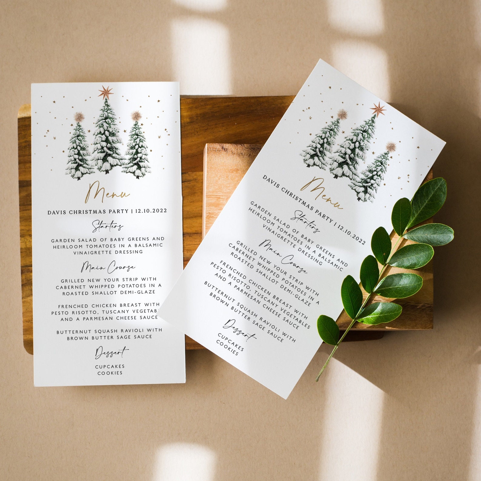 Christmas Dinner Menu Template Printable Christmas Dinner - Etsy
