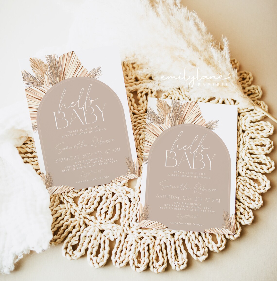 Boho Baby Shower Invitation Baby Shower Invite Gender - Etsy