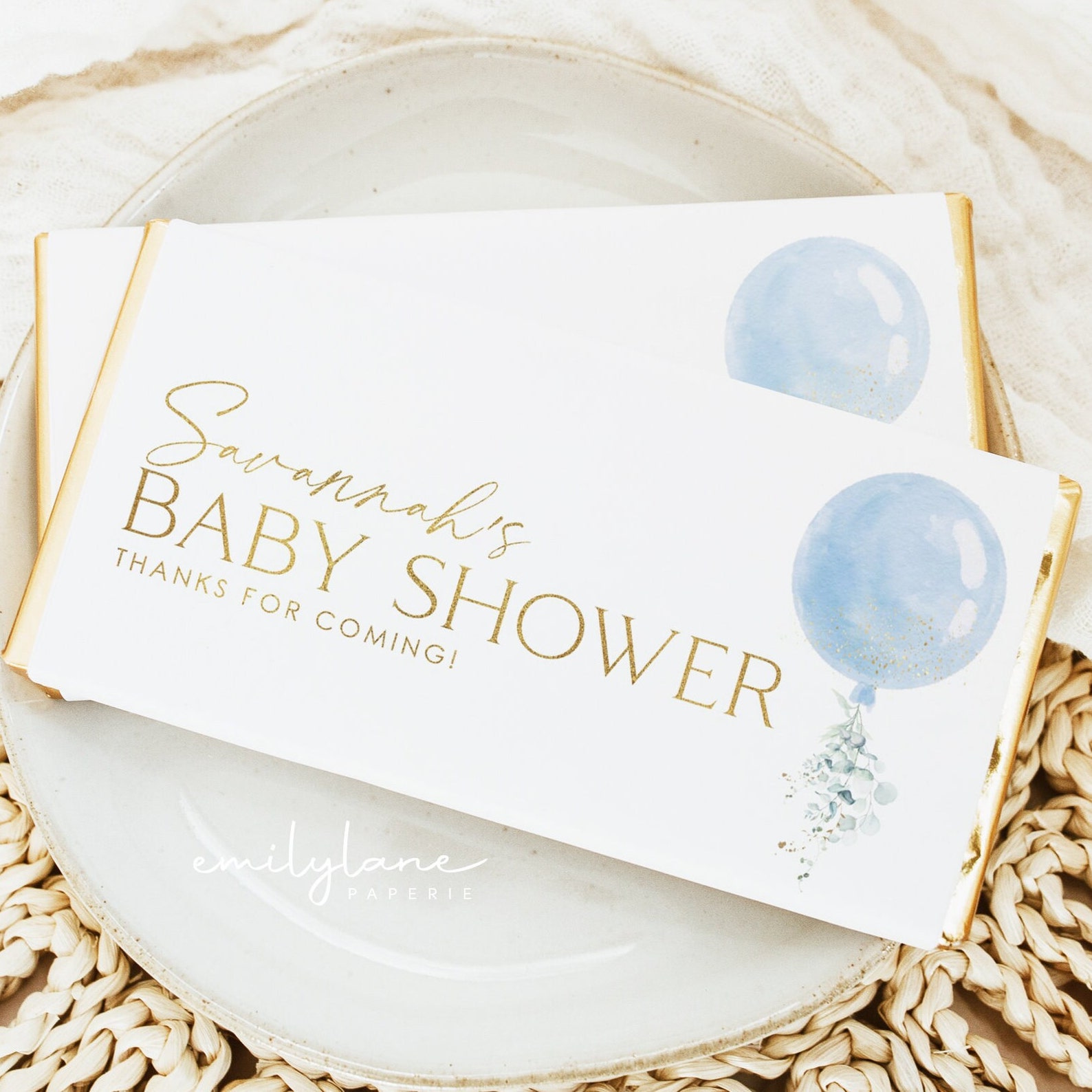 Blue Balloon Chocolate Bar Wrapper Candy Bar Wrapper | Etsy