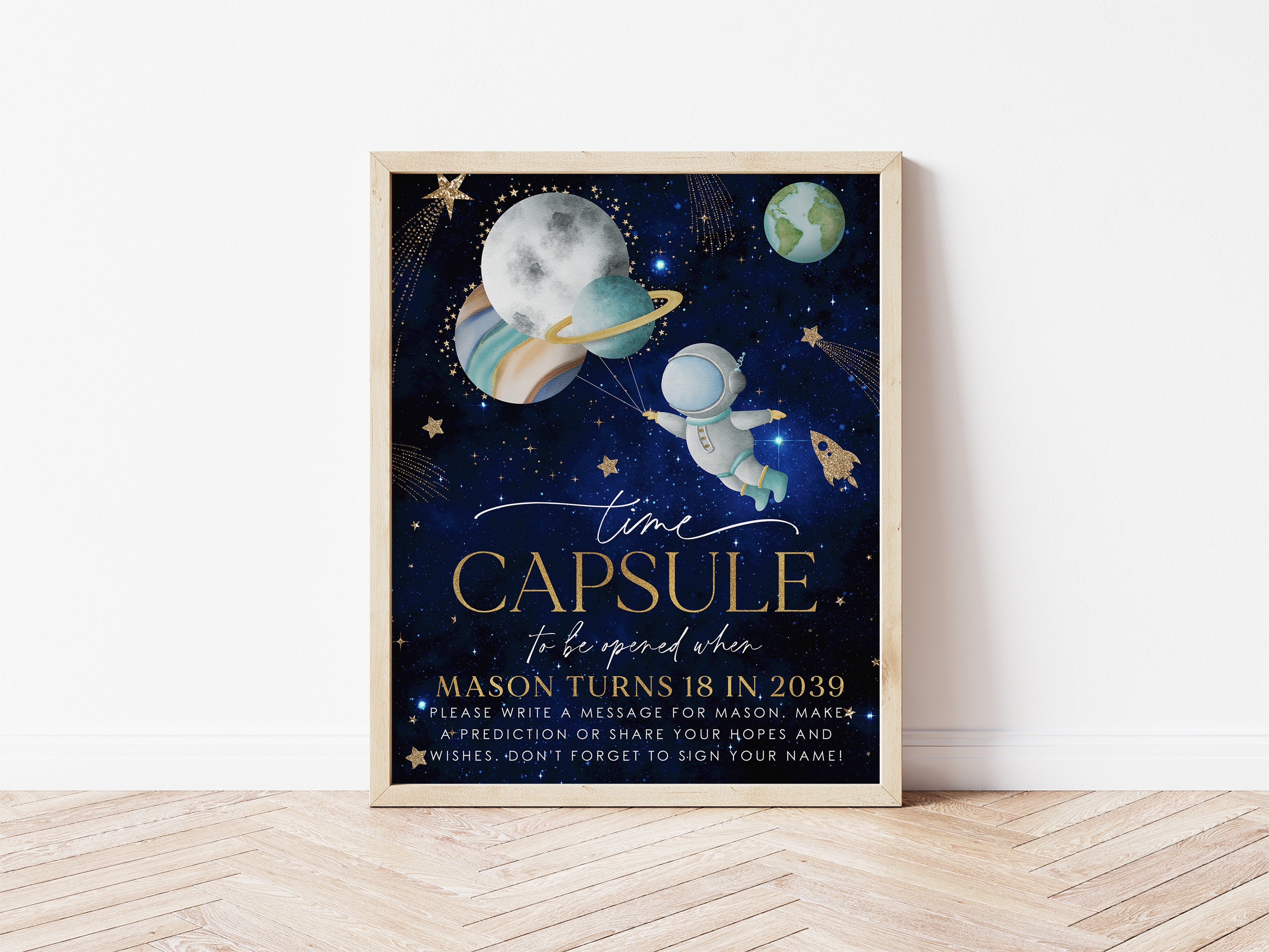 Outer Space Time Capsule, First Trip Around the Sun Birthday Time ...