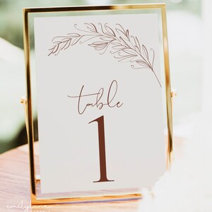 Printable Table Numbers Template, Boho Wedding Table Numbers, Boho ...
