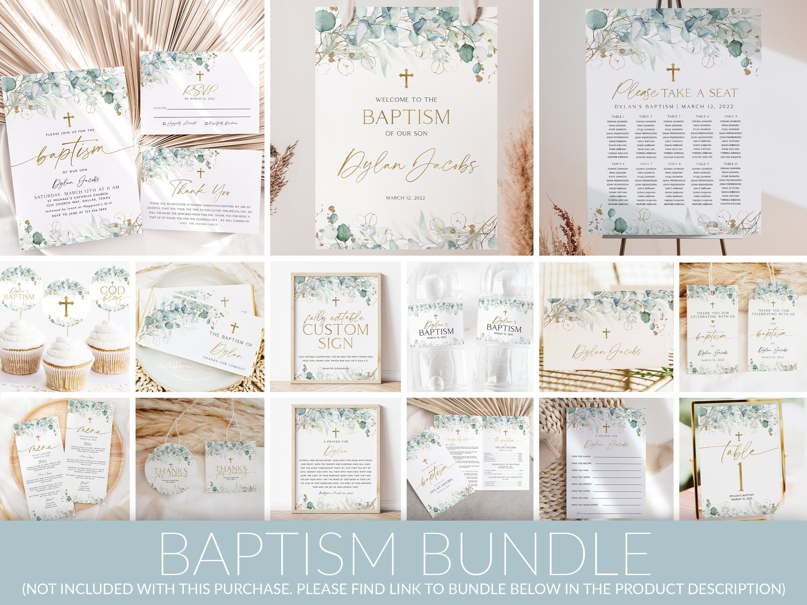 Baptism Menu Template, Printable Christening Menu Template, Printable ...