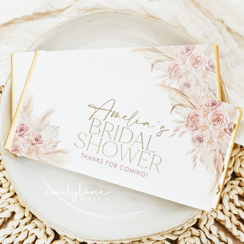 Boho Floral Chocolate Bar Wrapper Boho Candy Bar Wrapper - Etsy