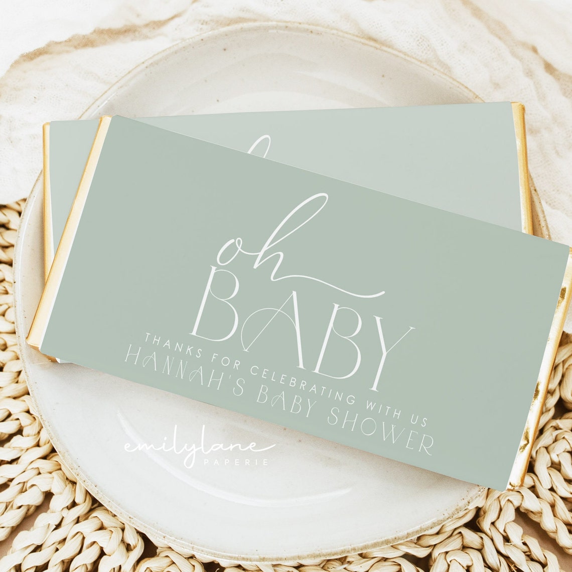 Sage Green Chocolate Bar Wrapper Minimal Candy Bar Wrapper - Etsy