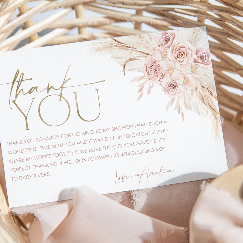 Boho Thank You Cards - Etsy