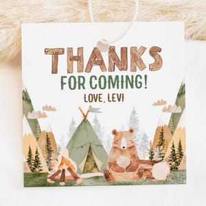 One Happy Camper Favor Tags, Editable Tags, Printable Favor Tags ...