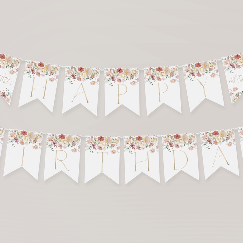 Floral Banner - Etsy