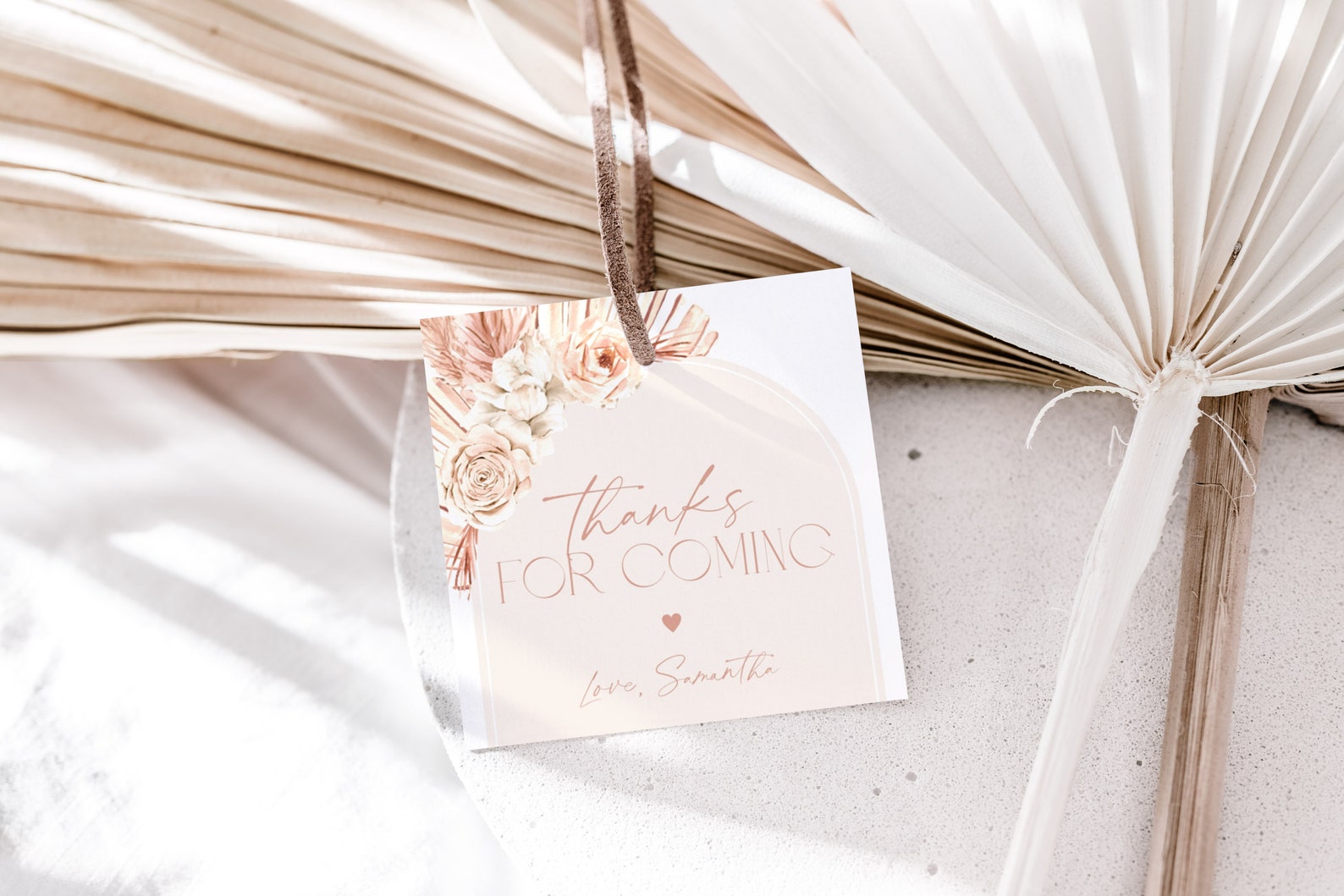 Boho Thank You Favor Tag Boho Birthday Thank You Favor Tag | Etsy