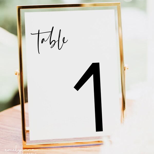 Table Number Cards - Etsy