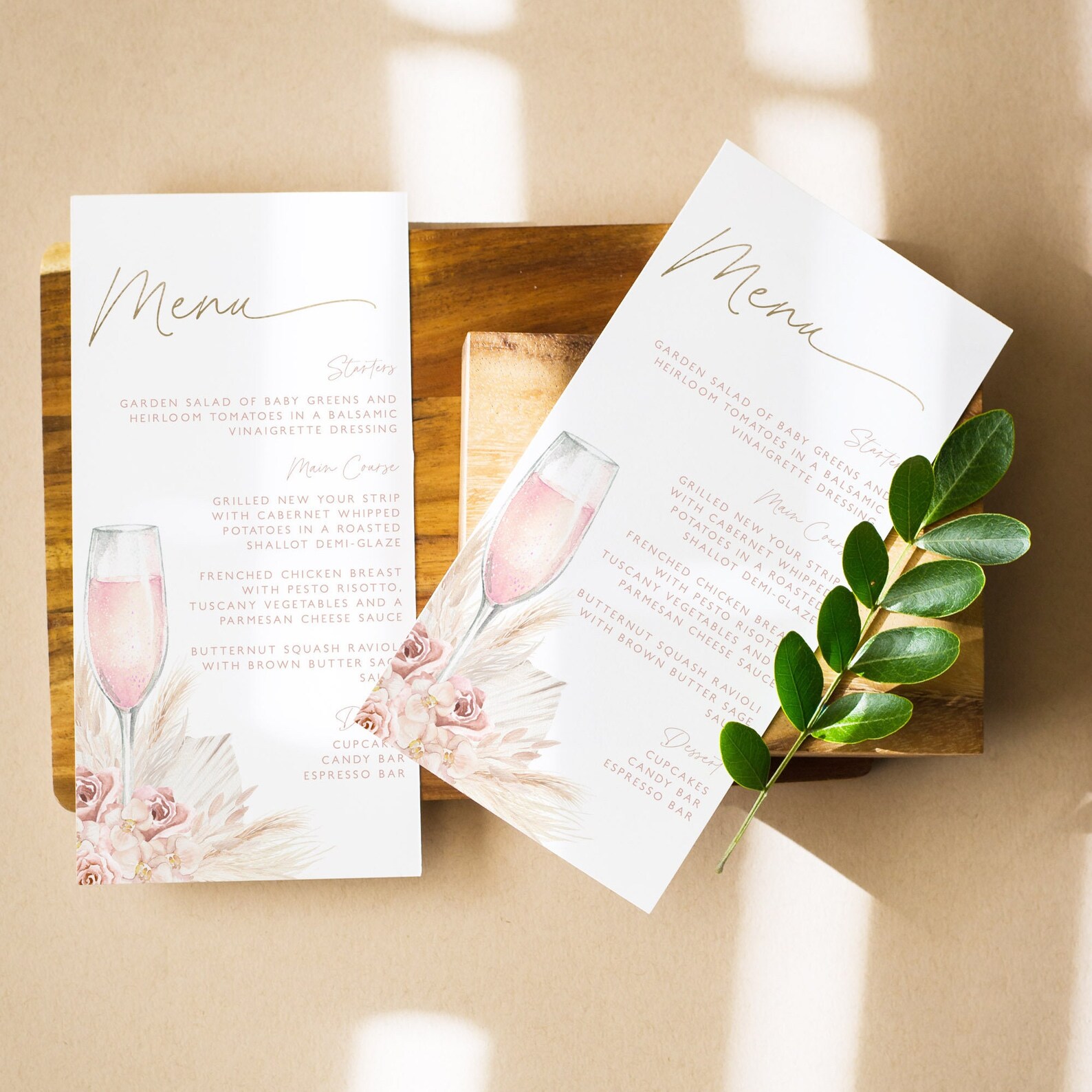 Pink Boho Menu Template Printable Bridal Shower Menu Boho - Etsy