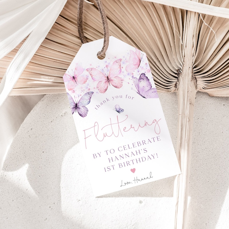 Butterfly Favor Tags - Etsy