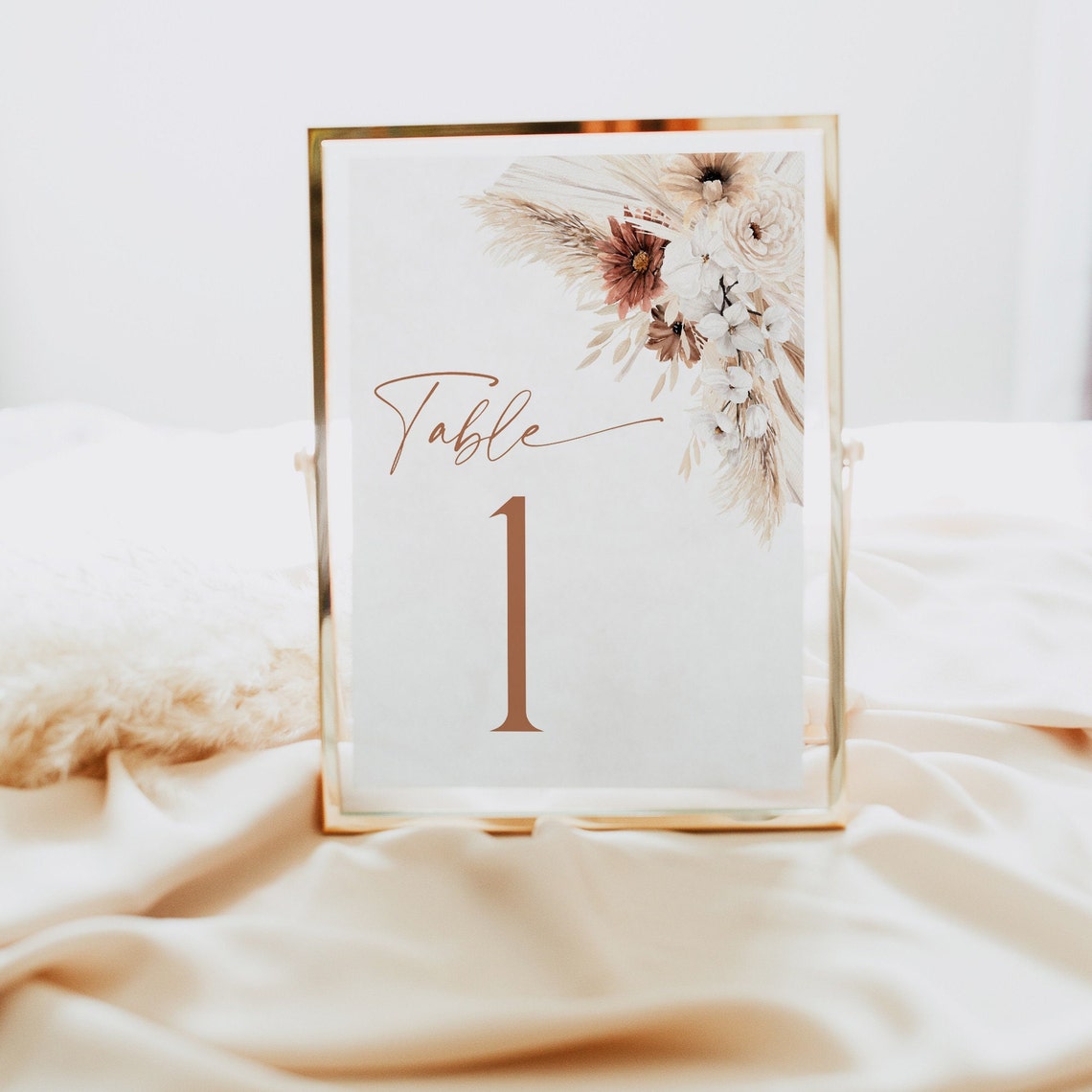 Printable Boho Table Numbers Template Wedding Table Numbers - Etsy