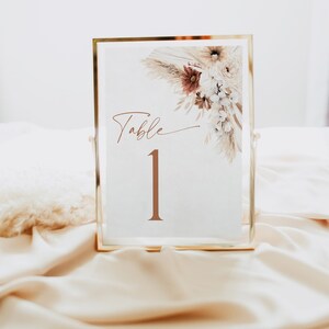 Printable Boho Table Numbers Template, Wedding Table Numbers, Boho ...