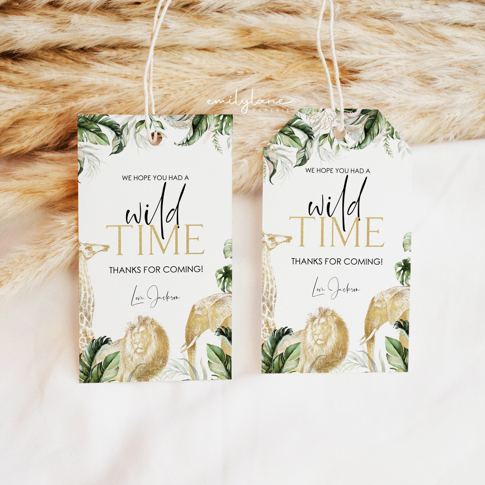 Wild One Birthday Favor Tag Wild One Thank You Tag Birthday | Etsy