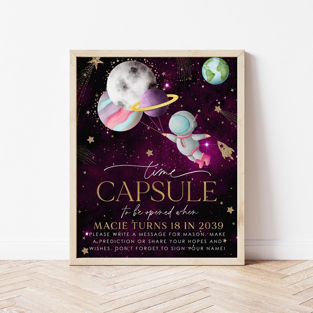 Outer Space Time Capsule, First Trip Around the Sun Birthday Time ...