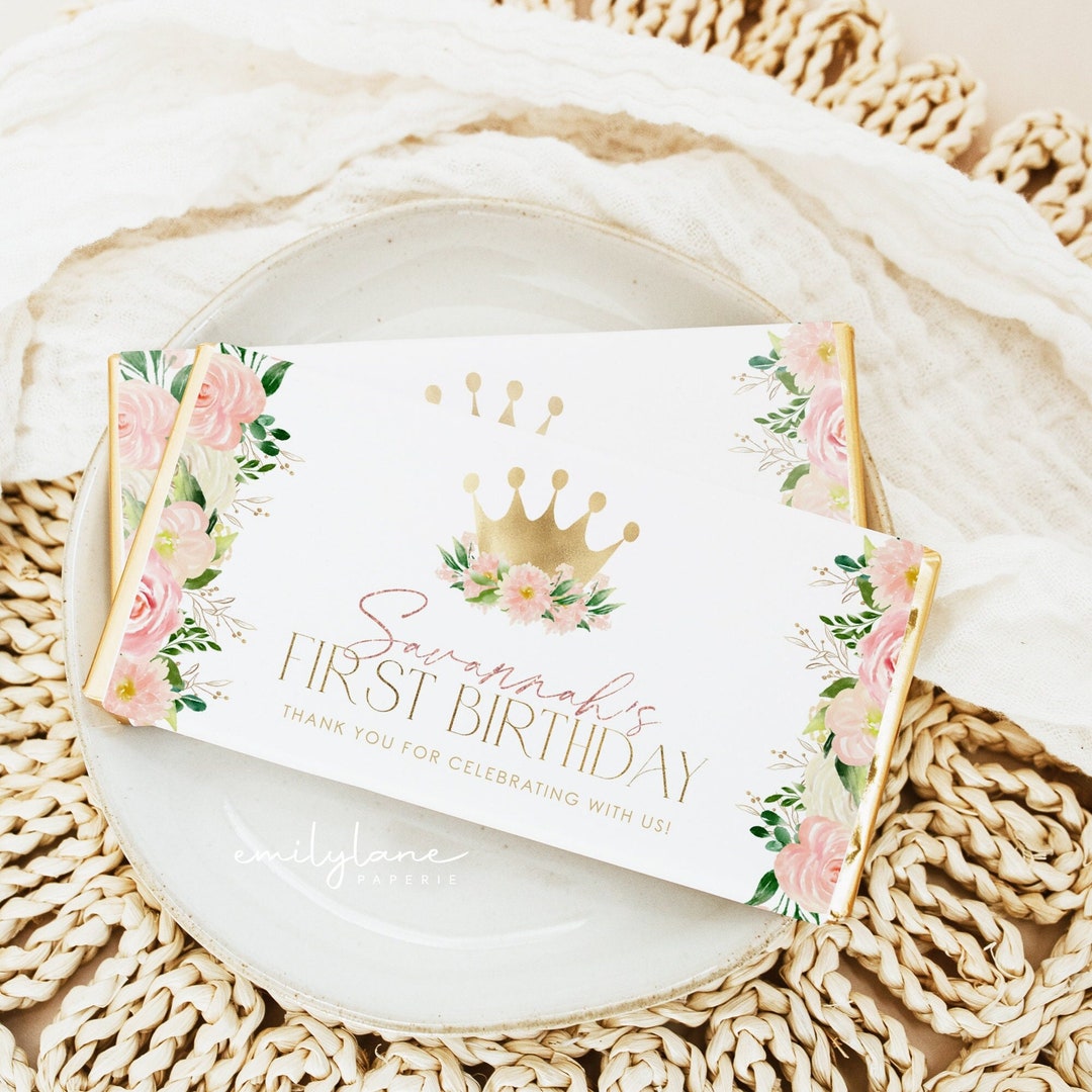 Princess Candy Bar Wrapper, Princess Crown Chocolate Bar Wrapper ...