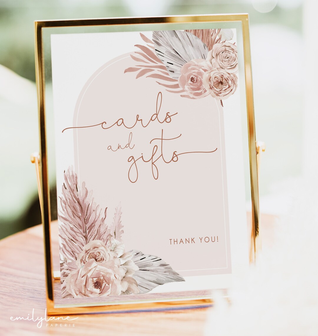 Bohemian Cards and Gifts Sign, Boho Cards and Gifts Printable Gift Sign ...