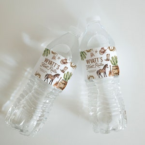 First Rodeo Water Bottle Label, Western 1st Birthday Water Label ...