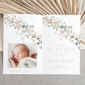 Baptism Programs, Printable Christening Program Template, Printable ...