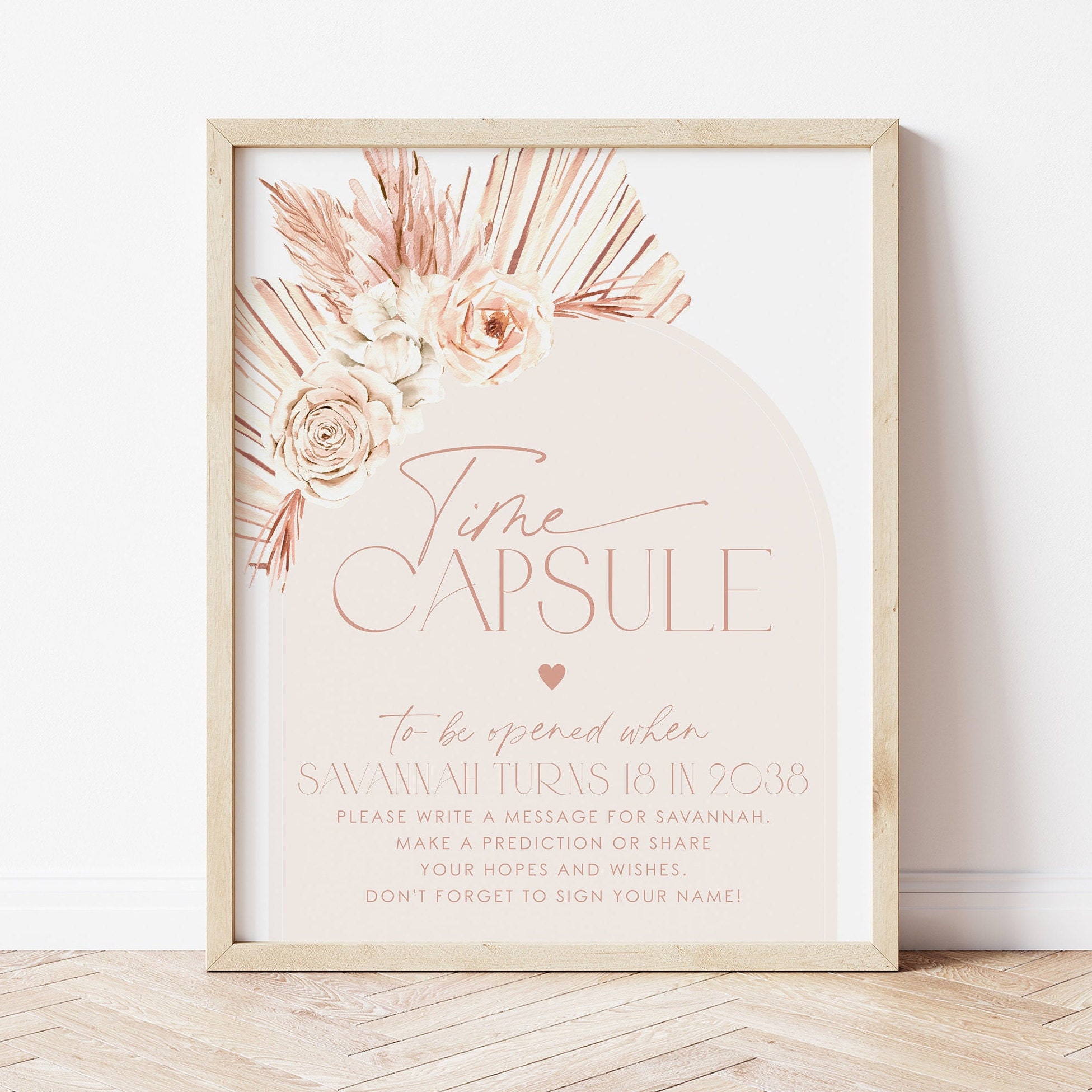 Boho Time Capsule Template Boho Arch Time Capsule First - Etsy