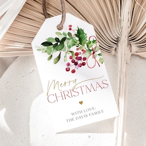 Christmas Gift Tags, Christmas Party Favor Tags, Holiday Favor Tags ...